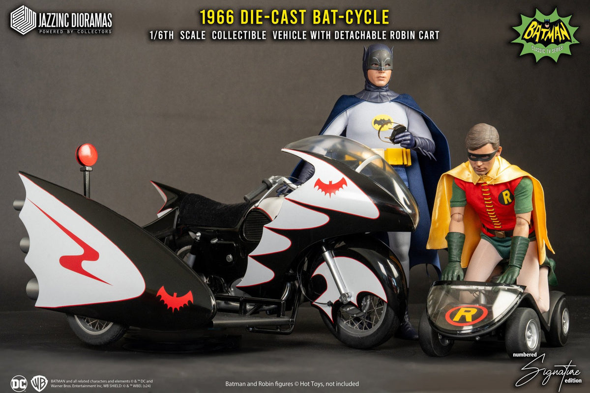Batman (1966) Batcycle with Sidecar (Ultimate Signature Ed.) 1/6 Scale - Spec Fiction Shop