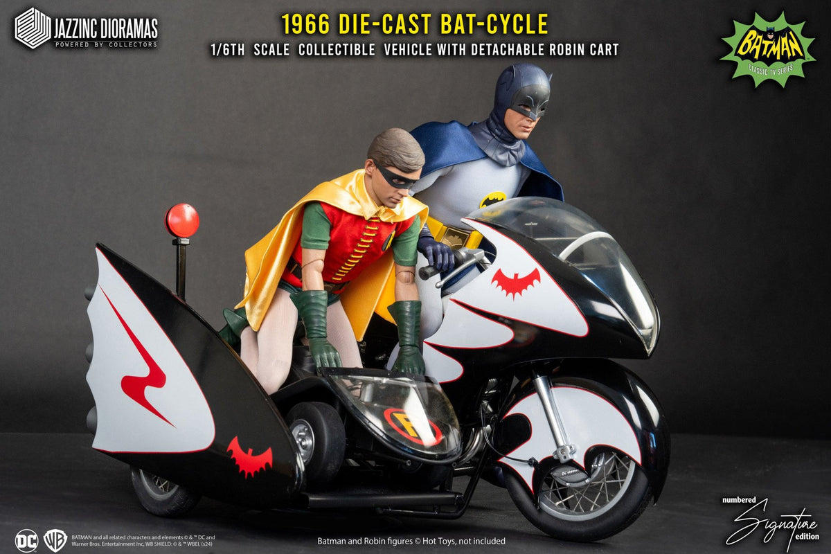 Batman (1966) Batcycle with Sidecar (Ultimate Signature Ed.) 1/6 Scale ...