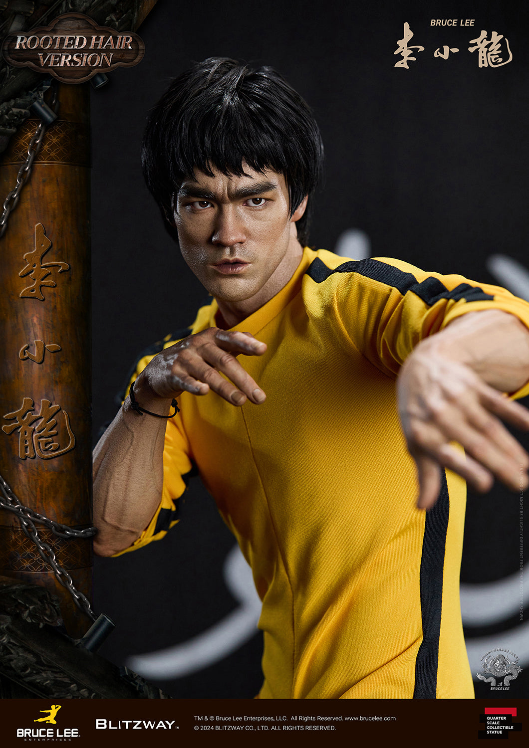 Bruce Lee (Tribute - 50th Anniversary - Rooted Hair) 1/4 Scale Statue ...