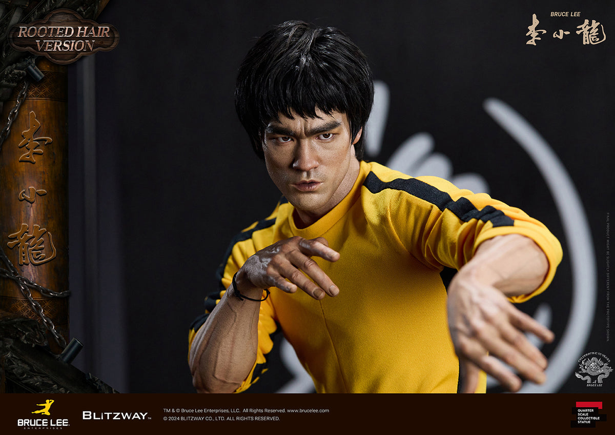Bruce Lee (Tribute - 50th Anniversary - Rooted Hair) 1/4 Scale Statue ...