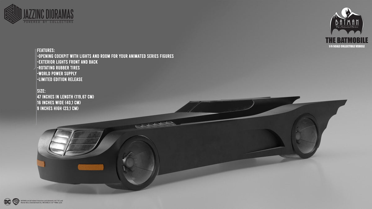 Batman: The Animated Series - Batmobile (Black) 1/6 Scale Vehicle ...