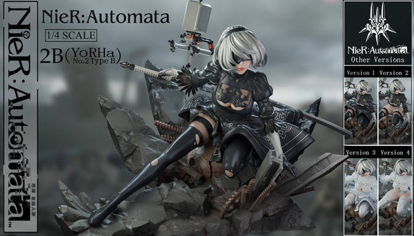 NieR: Automata - 2B (Black Skirt) 1/4 Scale Statue - Spec Fiction Shop
