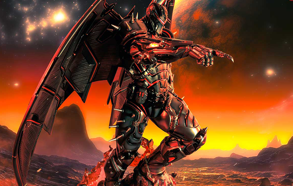 Batman Hellbat by Josh Nizzi (DX Bonus Version) 1/4 Scale Statue - Spec ...