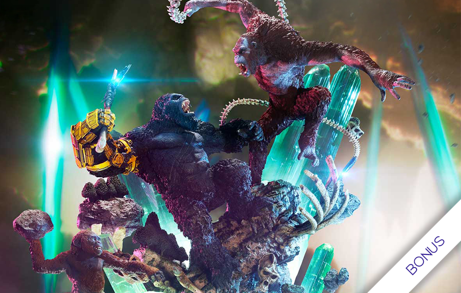 Godzilla x Kong: The New Empire - Kong vs. Skar King (Bonus) Statue ...