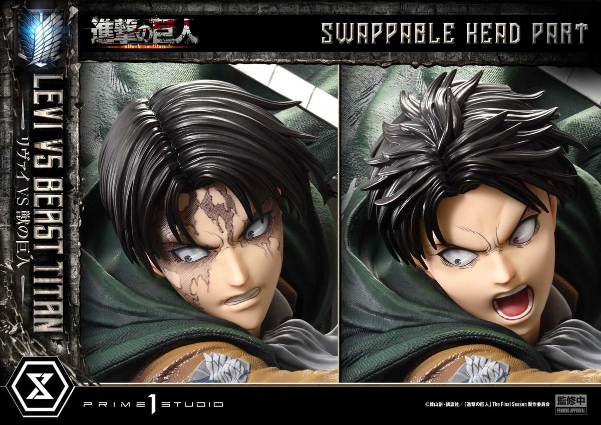 Attack on Titan - Levi vs. Beast Titan (Regular) 1/4 Scale Statue ...