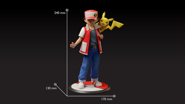 Pokémon - Red Trainer (Solo) Statue by Black Swan Collectibles - Spec ...