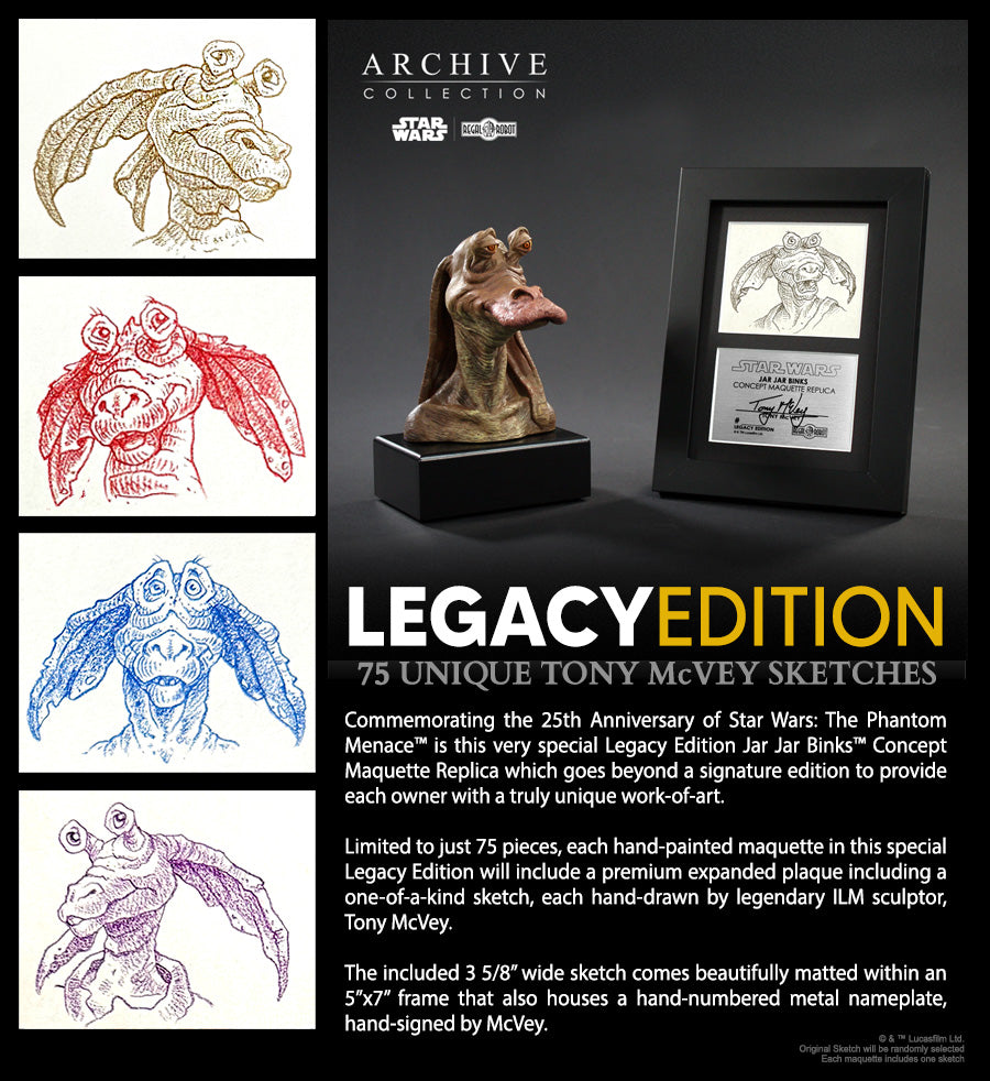 Jar Jar Binks (Tony McVey Legacy Edition) Concept Maquette Replica ...