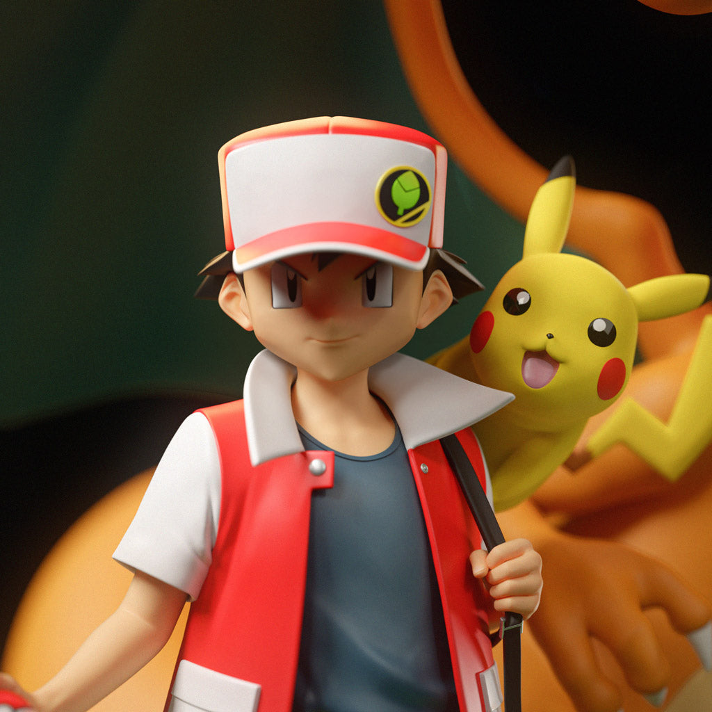 Pokémon - Red Trainer (Diorama) Statue by Black Swan Collectibles ...