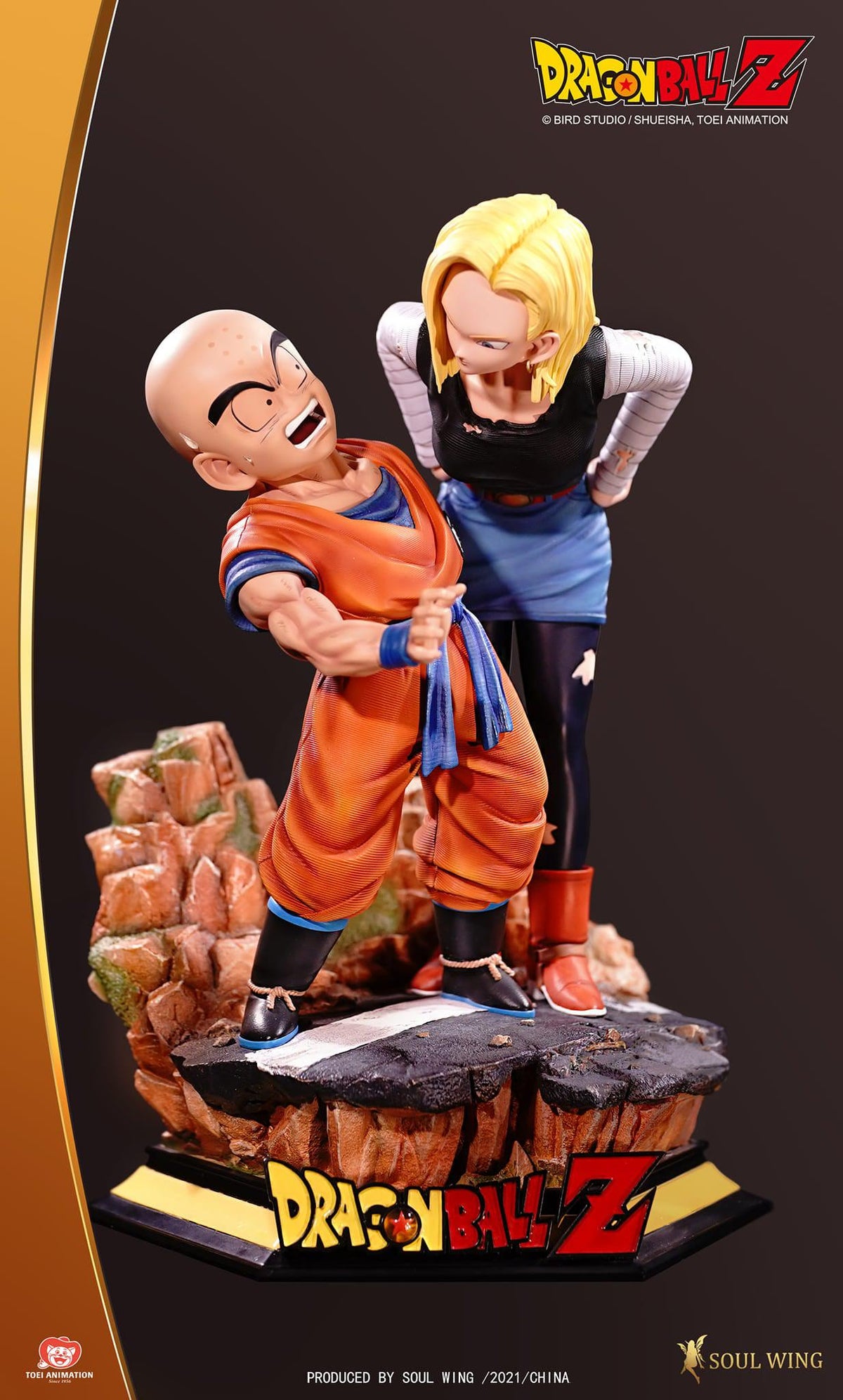 Krillin and Android 18 1/4 Scale Statue - Spec Fiction Shop