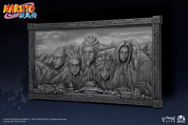 Naruto Shippuden - Hokage Rock (Stone Coloured Version) 3D Art Frame ...