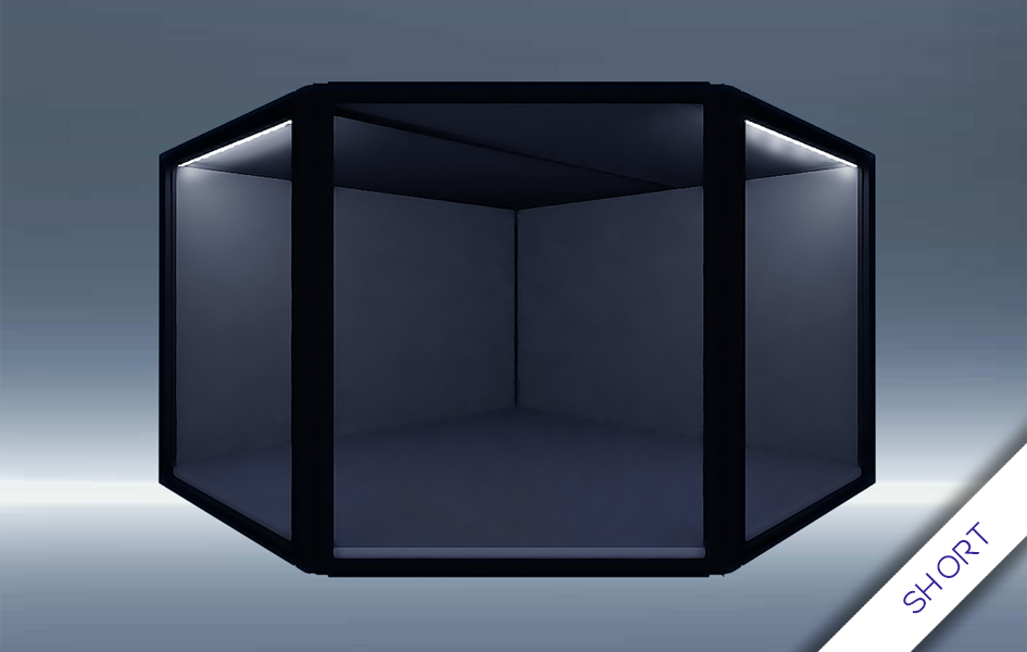 Moducase DF - 45° Corner Display Case (Short - 65cm) - Spec Fiction Shop