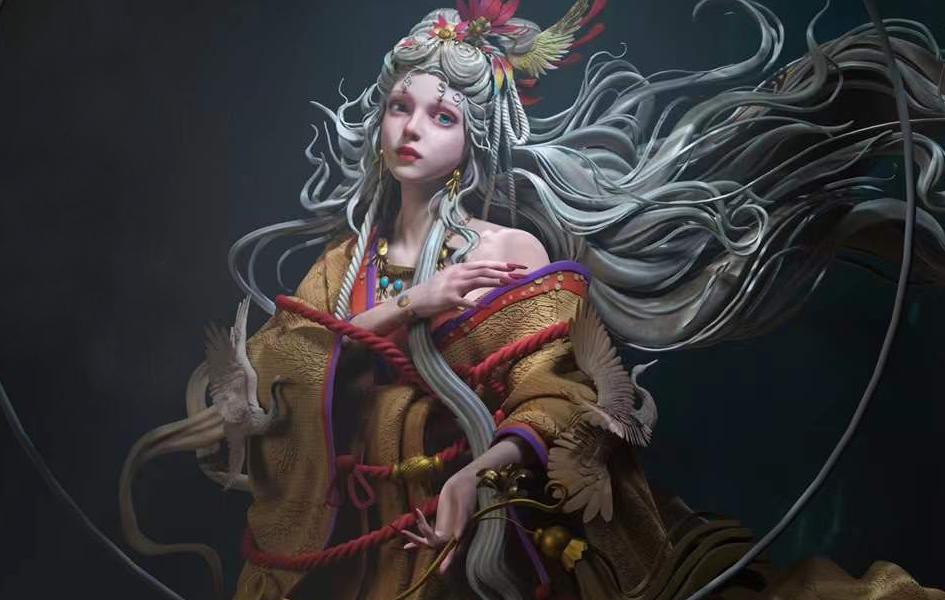 Red Leaf Girl Statue - Spec Fiction Shop