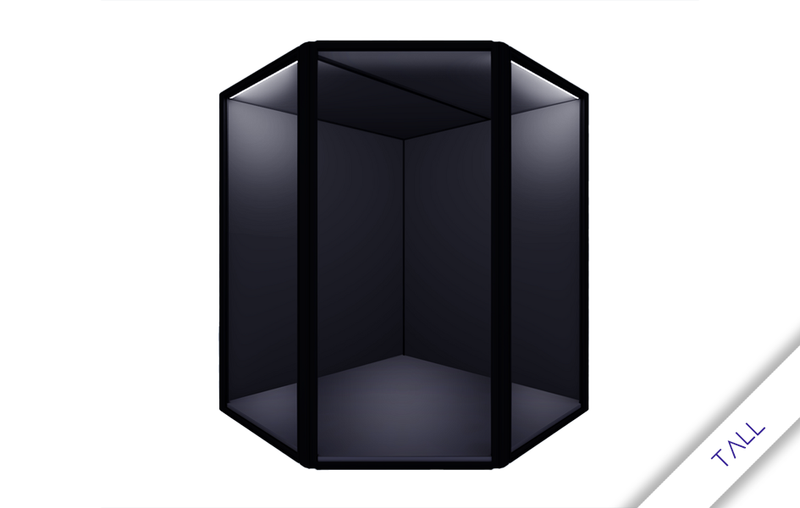 Moducase SIXTH - 45° Corner Display Case (Tall - 98cm) - Spec Fiction Shop