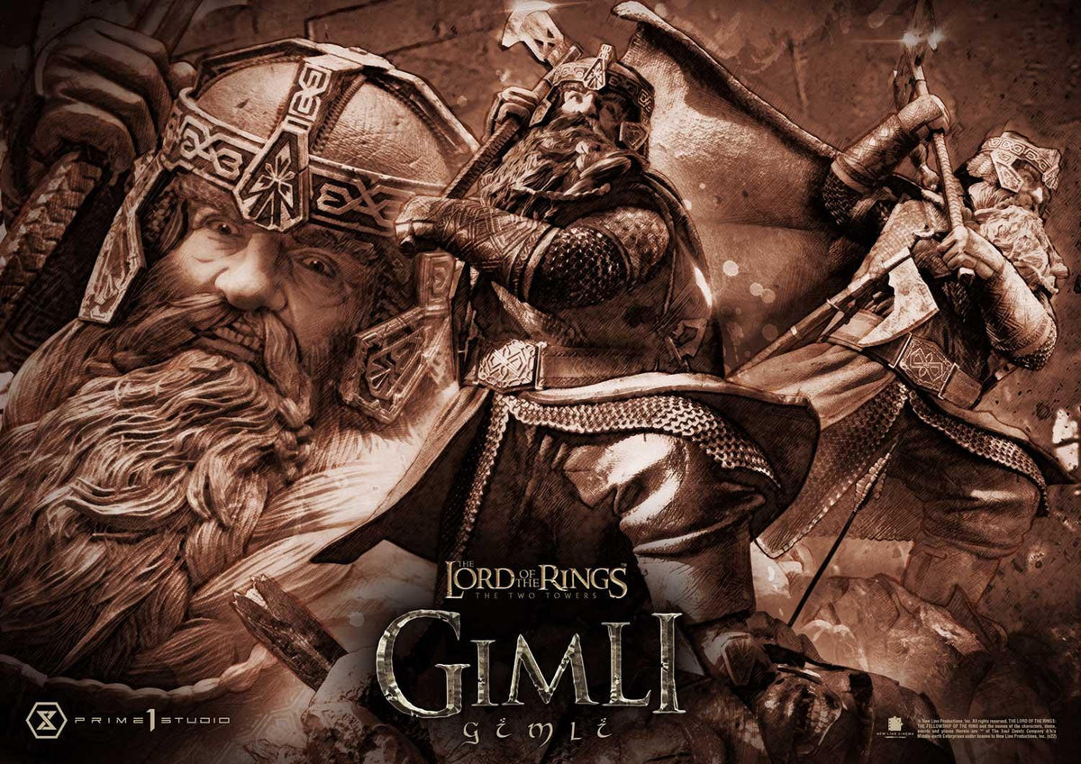 LOTR The Two Towers - Gimli Bonus Version 1/4 Scale Statue - Spec ...