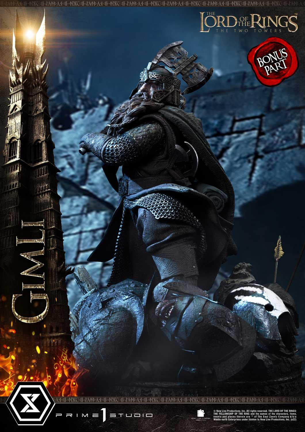 LOTR The Two Towers - Gimli Bonus Version 1/4 Scale Statue - Spec ...